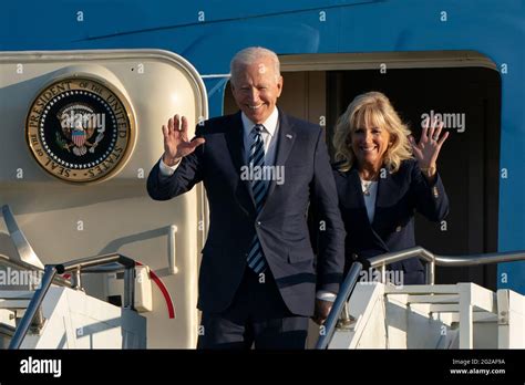 Us President Joe Biden And First Lady Jill Biden Arrive On Air Force