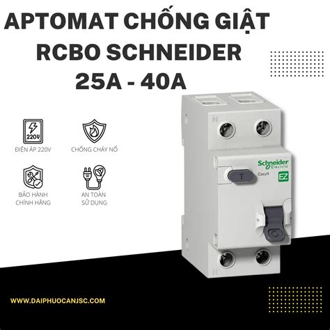 Aptomat Chống Rò Chống Giật RCBO 1P N 25A 40A 30mA 4 5kA Schneider