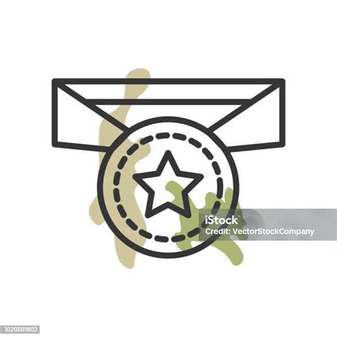 메달 아이콘 벡터 기호와 기호 흰색 배경 메달 로고 개념에 고립 0명에 대한 스톡 벡터 아트 및 기타 이미지 0명