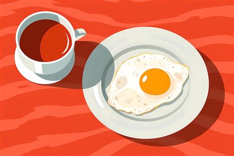 Premium Ai Image Fried Eggs On A Plate