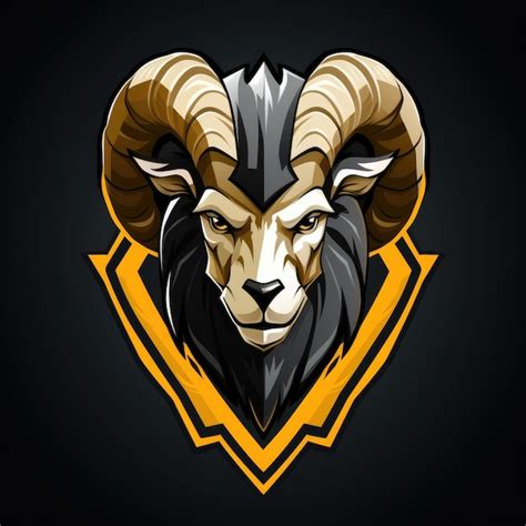 Goat Mascot Black And Golden Color Ai Generated Image Premium Ai