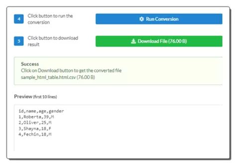 9 Best Free HTML Table To CSV Online Converter Services