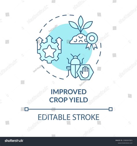 2d Editable Blue Improved Crop Yield Stock Vector Royalty Free