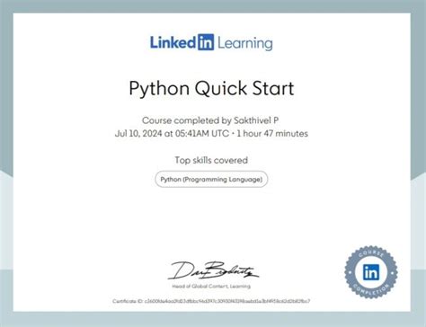 Sakthivel P On Linkedin Im Happy To Share That Im Done With My