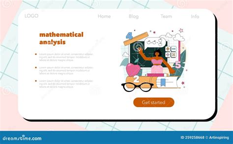 Mathematician Web Banner Or Landing Page Mathematician Use Scientific