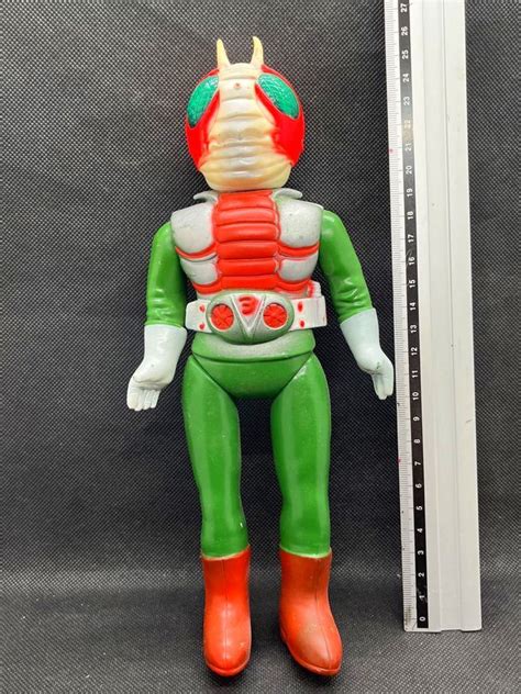 【未使用に近い】ソフビ 当時物 仮面ライダーv3 スタンダードサイズ 美品 無版権 パチ 昭和レトロ パチ デストロン の落札情報詳細