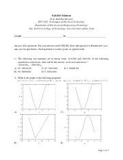 Electrical Technology Midterm Test Questions Course Hero