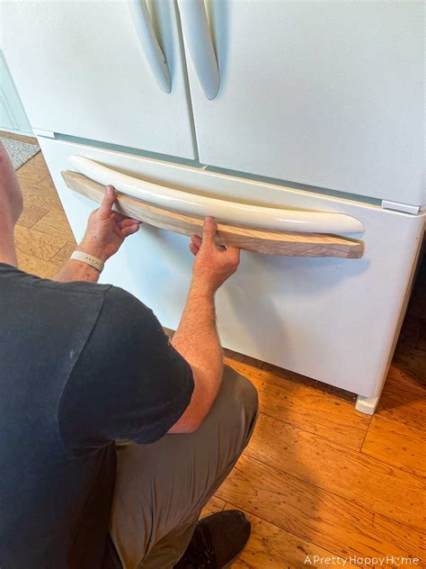 DIY Curved Wood Refrigerator Handles – A Pretty Happy Home