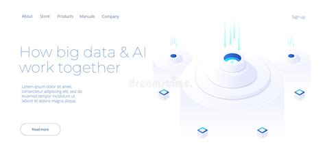 Big Data Technology In Isometric Vector Illustration Information
