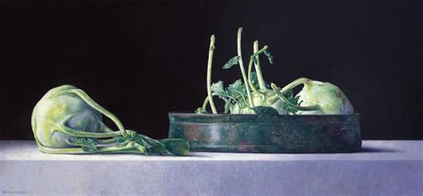 Adriana Van Zoest Kohlrabi 21st Century Contemporary Dutch Still Life Of Vegetables For Sale