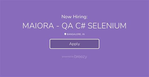 Maiora Qa C Selenium At Nexthire