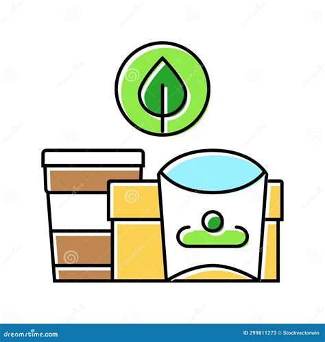 Empaque Ecológico Color Vivo Verde Icono Vector Stock De Ilustración