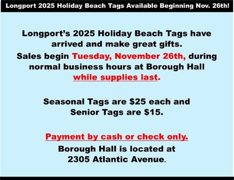 Borough Of Longport Atlantic County New Jersey