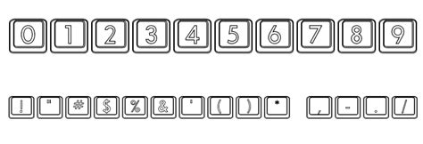 Keyboard Keysho Hollow Font
