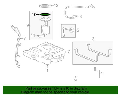 2009 2014 Volkswagen Routan Fuel Pump Assembly O Ring WHT 004 548 OEM