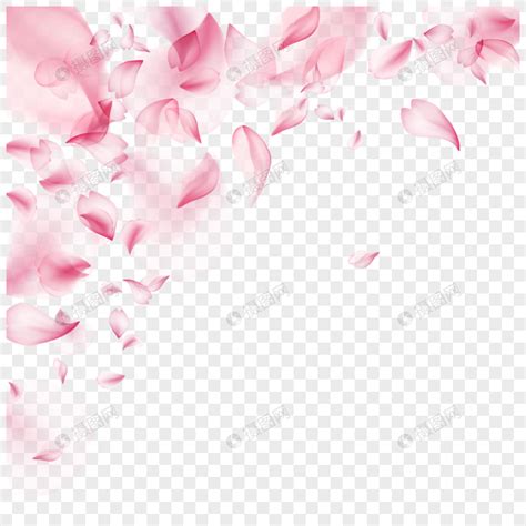 粉色透明浪漫花瓣光效樱花边框元素素材下载 正版素材402033559 摄图网