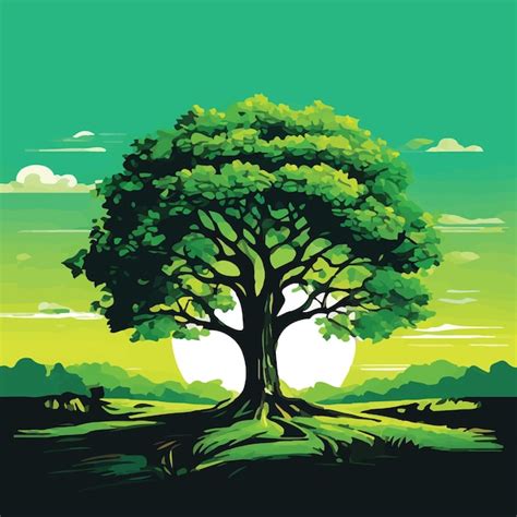 Premium Vector Tree Vector Illustration