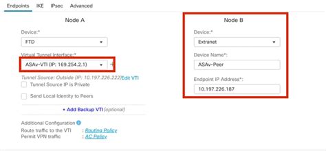 Configure Route Based Site To Site Vpn Between Asa And Ftd Cisco