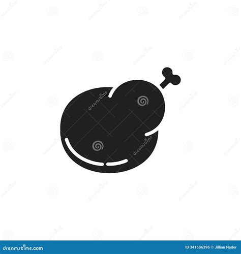 Chicken Broast Icon Flat Line Illustration Stock Illustration