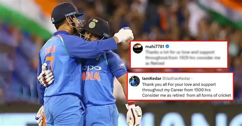 Why Are Fans Comparing Kedar Jadhavs Retirement To Ms Dhonis Retirement