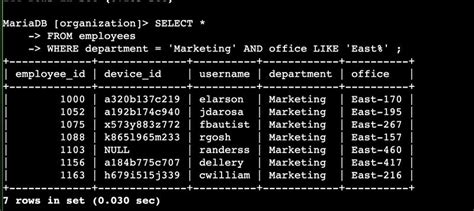 This Is One Example Of Filtering Out Data In Queries While Using The