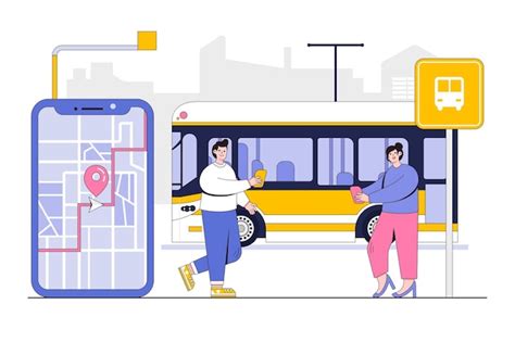 Premium Vector Smart Transportation Concept With Person Tracking
