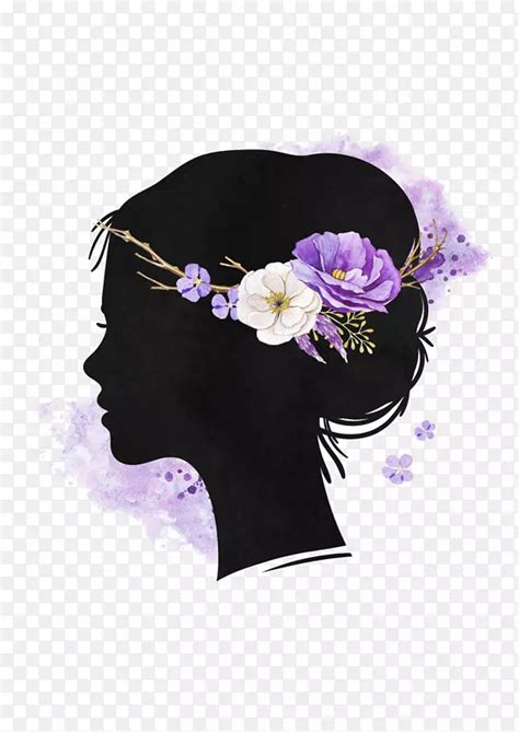 手绘卡通女士头像剪影PNG图片素材下载 图片编号qwjlrgly 免抠素材网