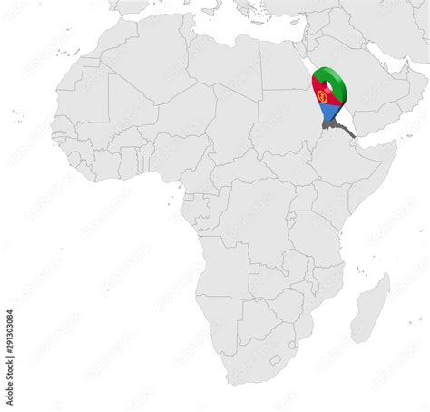 Location Map Of Eritrea On Map Africa 3d State Of Eritrea Flag Map