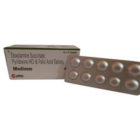 Doxylamine Succinate Pyridoxine Hcl Folic Acid Tablets 10 Mg At Rs 650