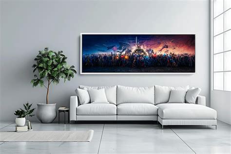 Marvel All Characters Panaromic Canvas Wall Art Blockbuster Fine Art