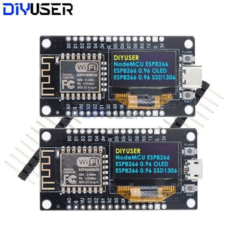 Nodemcu With Oled Esp8266 Development Board 096 Inch Display Ch340 Driver Module For Arduino