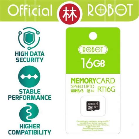 Micro Sd 16gb Robot Rt 16g Memory Card Mmc Class 10 Original Shopee Philippines
