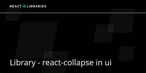 Library React Collapse In Ui