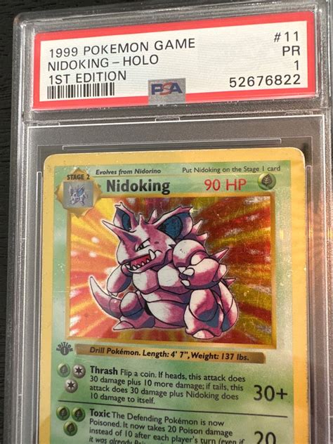 Pokémon 1 Graded Card Nidoking 1st Edition Psa 1 Catawiki