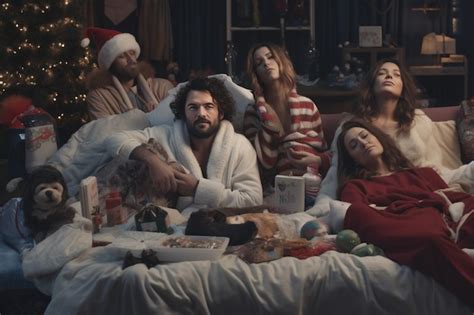 Premium Ai Image Cozy Boxing Day Pajama Parties With Friends And Fa