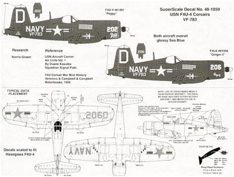 Vought F4U 4 Corsairs VF 783 Microscale 481059