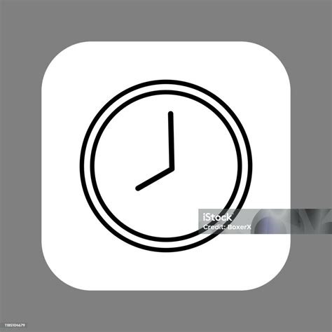 Icône De Ligne Dhorloge Disolement Sur Le Fond Gris Montres Simples En