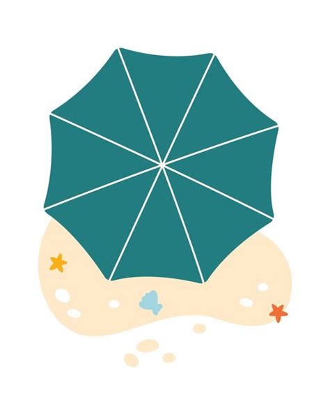 Premium Vector Umbrella On Beach