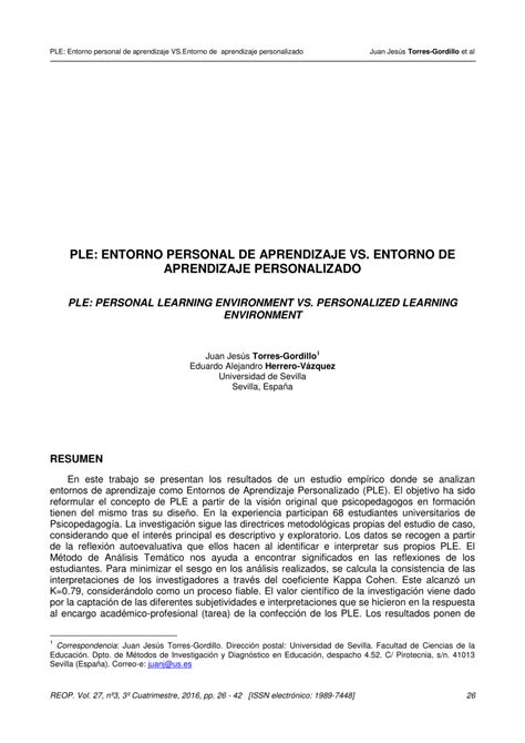 Pdf Ple Personal Learning Environment Vs Personalized Learning