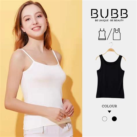 Innerwear Camisole Soft Black White Singlet Women Sleep Top Seluar