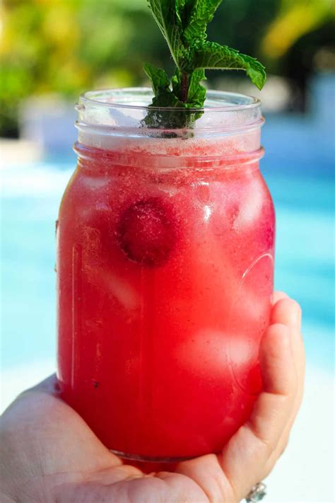Sparkling Raspberry Lemonade Mediterranean Latin Love Affair