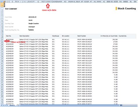 Solved Report Export To Excel Rows With No Data Shows Up Sap Community
