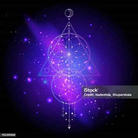 벡터 일러스트 레이 션의 추상적인 배경에 신성한 또는 신비한 상징의 0명에 대한 스톡 벡터 아트 및 기타 이미지 0명 Freemasons 과학 Istock