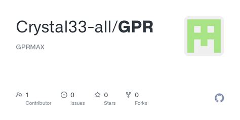 GitHub Crystal All GPR GPRMAX