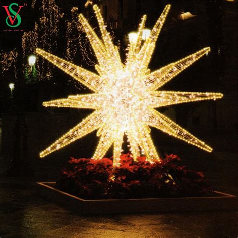 Lighting Display D Motif Christmas Lighted Star For Outdoor