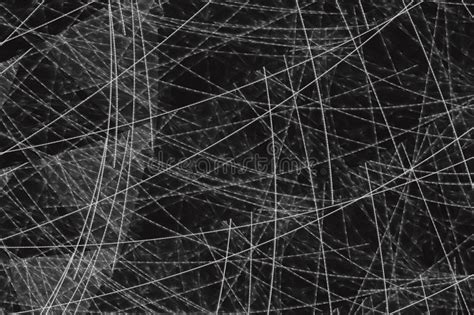 White Pattern Of Curved Lines On A Black Background Stock Illustration