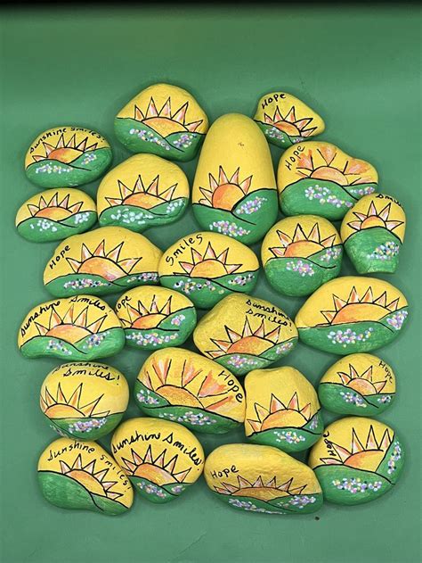 Pin On Sunshine Painted Rocks Easter Eggs Painted Rocks Food