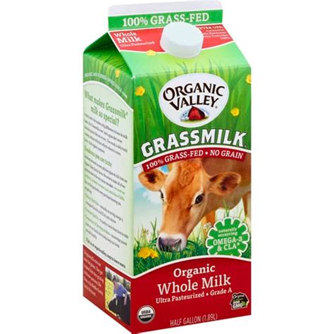 Organic Valley Grassmilk Whole Milk Organic Non Gmo Grade A Ultra Past