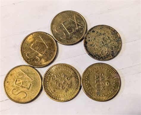 Vintage Sex Coins For Peep Shows Brass