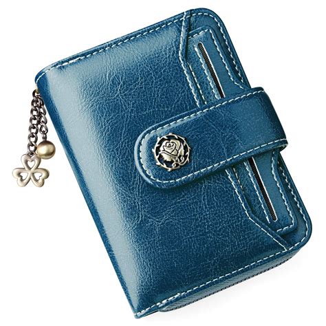 Buy Small Rfid Blocking Wallet Women Genuine Leather Purse Short Bifold